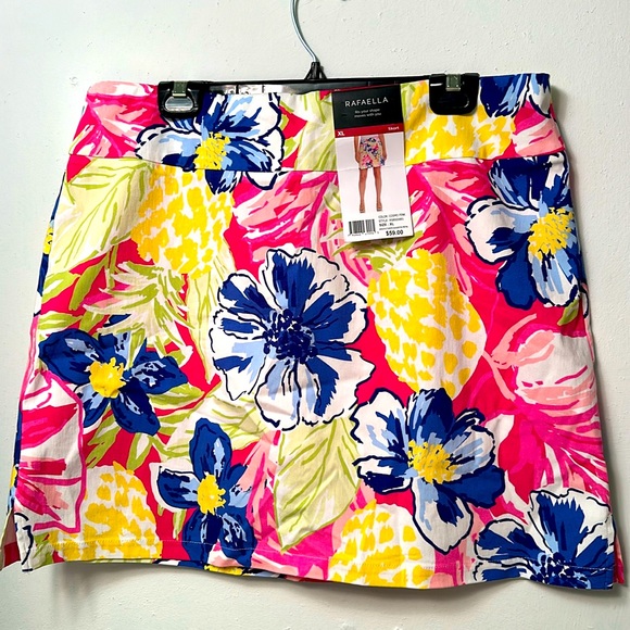 Rafaella | Skirts | Rafaella Skort Xl Flower Design Cosmo Pink Nwt ...